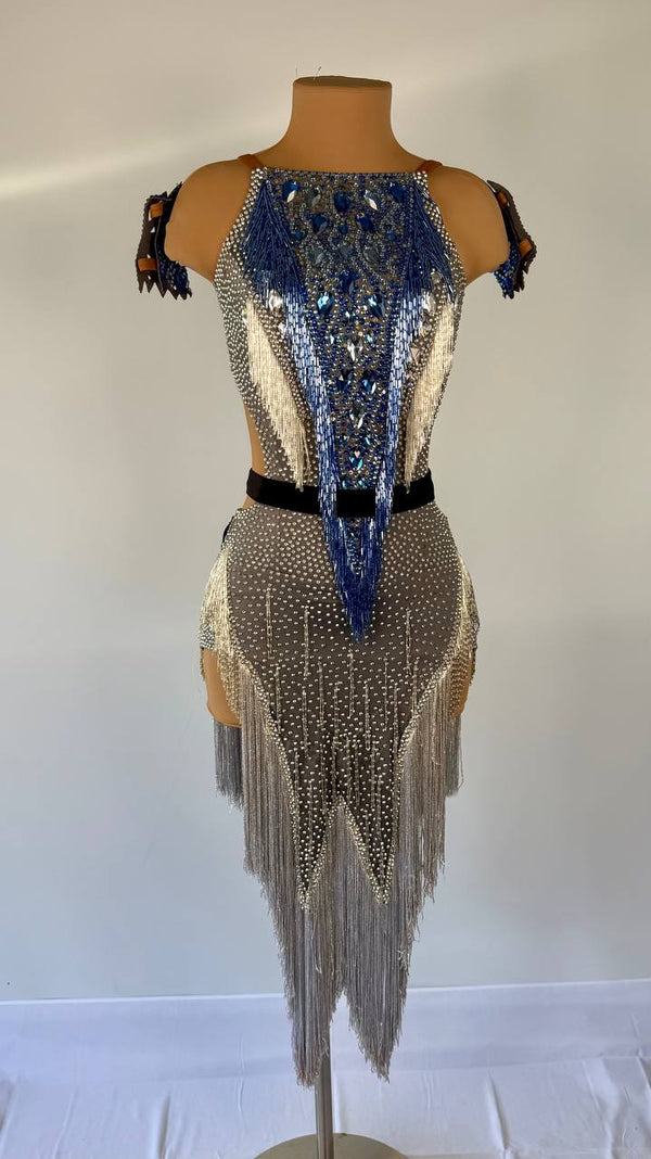 Latin Dress - Ice Fringes – DanceDiscover Boutique